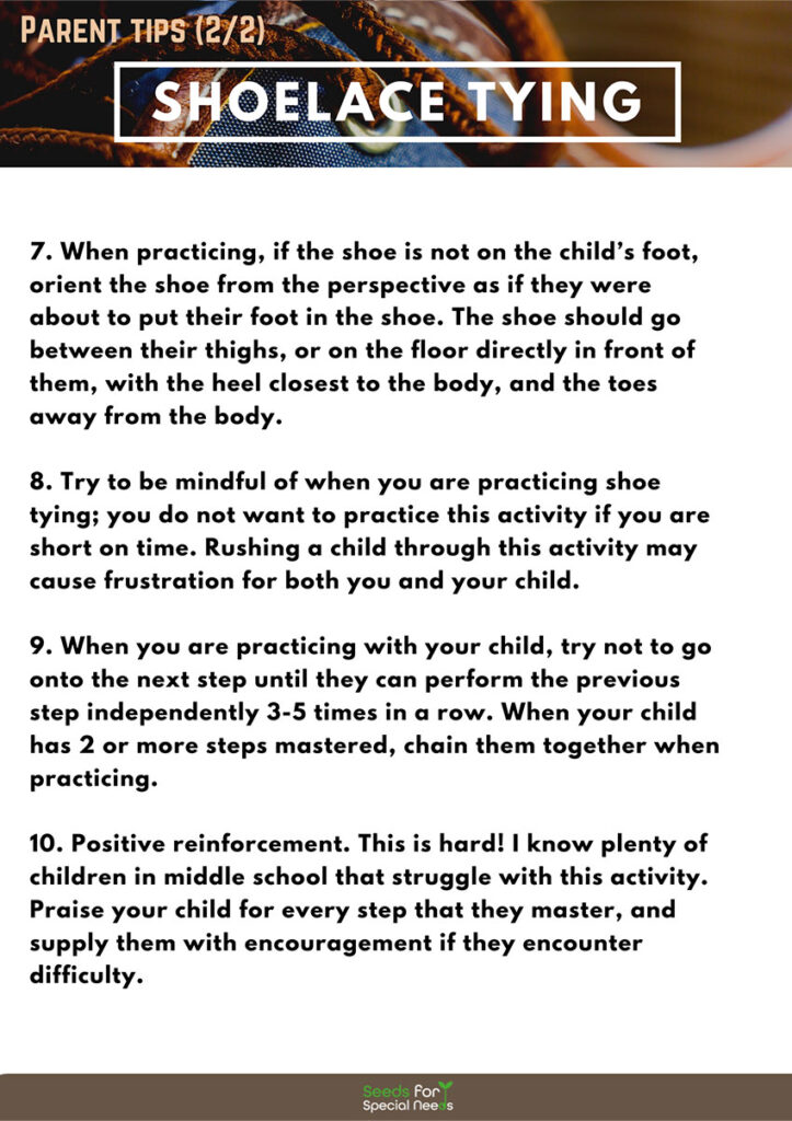 General Shoe Tying – Seeds For Special Needs